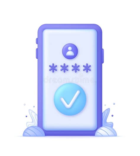 3d Phone And Account Login And Password Form Page User Authorization Sign In To Account