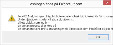 Hur Man åtgärdar Fel 442 Anslutningen Till Typbiblioteket Eller