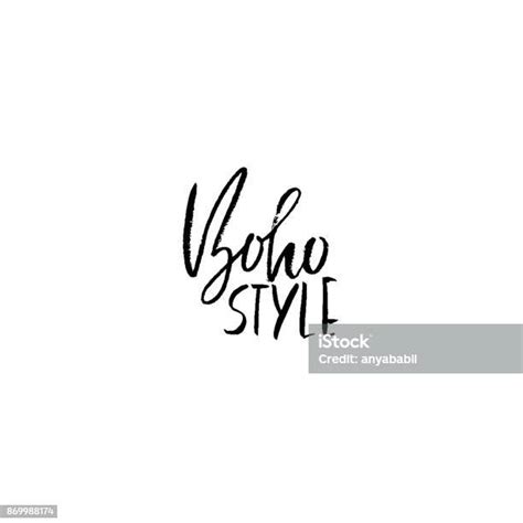 Boho 스타일입니다 영감 따옴표입니다 드라이 브러쉬 서 구입니다 Moderbn 레터링 인쇄 및 포스터 Boho 스타일 타이 포 그래피 포스터 디자인입니다 벡터