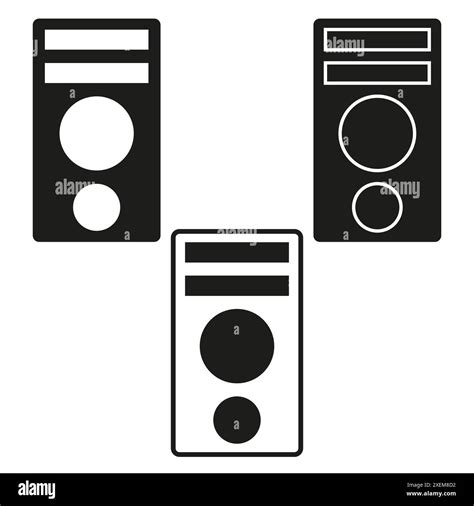 Speaker Icon Set Audio System Symbols Vector Graphic Illustration Stock Vector Image And Art Alamy