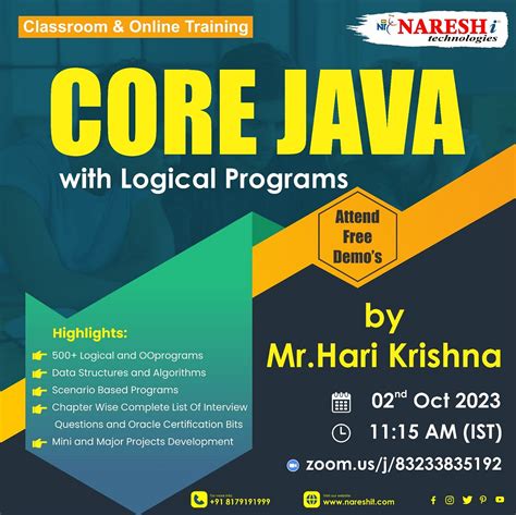 best core java online training — naresh it avinash nit medium