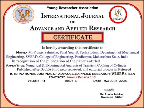 Pranav Salunkhe On Linkedin I Am Thrilled To Announce That I Have Recently Published Reasearch