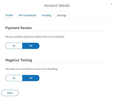 ruby on rails turning on negative testing for sandbox paypal nvp