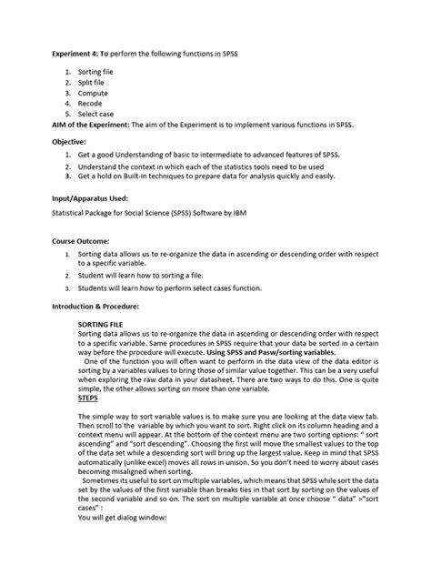 experiment 4 pdf spss data