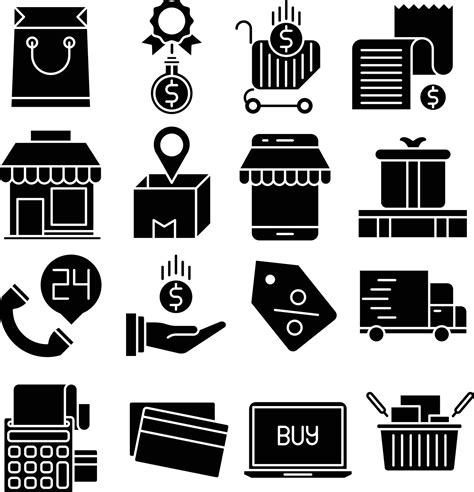 Commerce Icons Set 11150585 Vector Art At Vecteezy