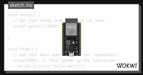 Hello World Wokwi Esp32 Stm32 Arduino Simulator