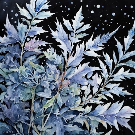 Lexica Pure Black Background An Attractive Arrangement Of Frozen Flakes Fantasy Sharp Focus