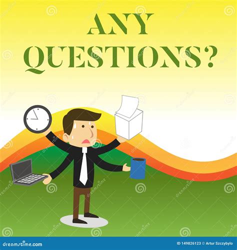 Text Sign Showing Any Questions Question Conceptual Photo Asking For