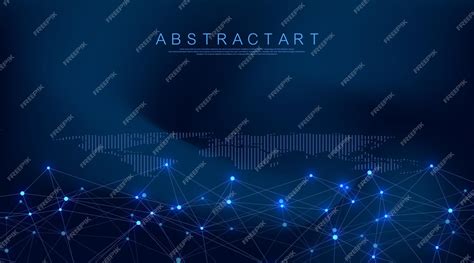 Premium Vector Abstract Big Data Visualization Digital Network Connection