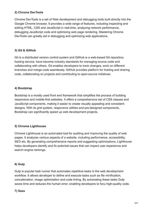 10 Important Web Development Tools Every Developer Should Knowpdf Web Development Internet