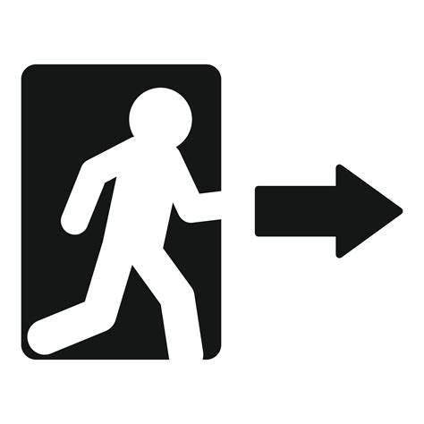 Exit Sign Icon Simple Vector Fire Alarm Vector Art At Vecteezy