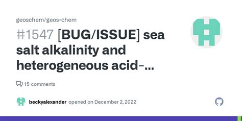 Bugissue Sea Salt Alkalinity And Heterogeneous Acid Catalyzed