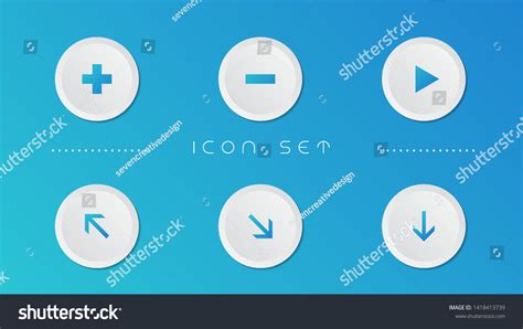 Navigation Button Icon Set Vector Design Stock Vector Royalty Free