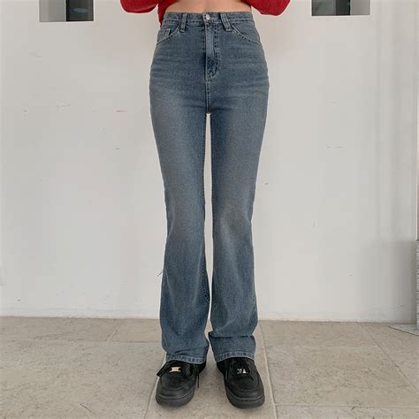 언니가간다 무료배송 기모 메이비 부츠컷 데님 팬츠 청바지 원컬러 스판 긴바지 체형커버 데일리 캐주얼 슬림 겨울