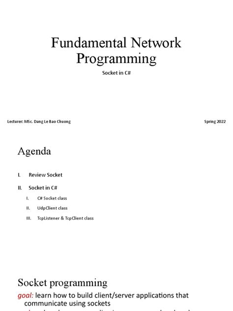 Fundamental Network Programming Socket In C Pdf Network Socket