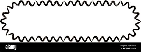 Grunge Frame Rectangle Wave Outline Elongated Texture Element Border