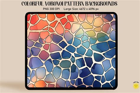 Watercolor Voronoi Diagram Pattern By Mulew Art Thehungryjpeg