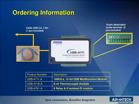 PPT USB DAQ Product Introduction PowerPoint Presentation Free Download ID 5899785