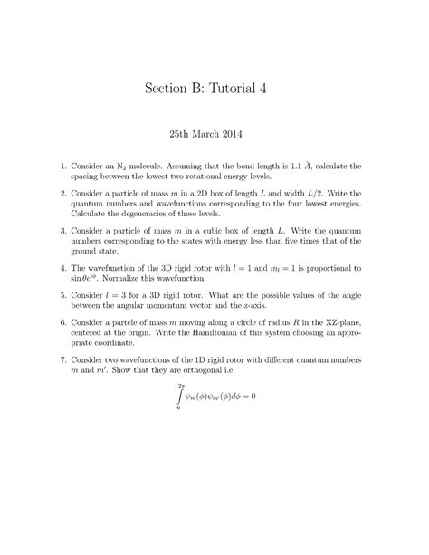 Tut4b Important Practice Tutorial For Exams Shared By Professor Section B Tutorial 4 25th