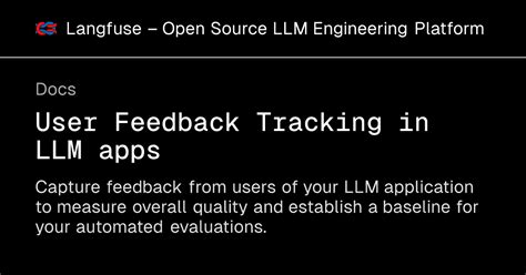 User Feedback Tracking In Llm Apps Langfuse