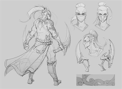 Artstation Blade Dancer Dinulescu Alexandru Sketches Character