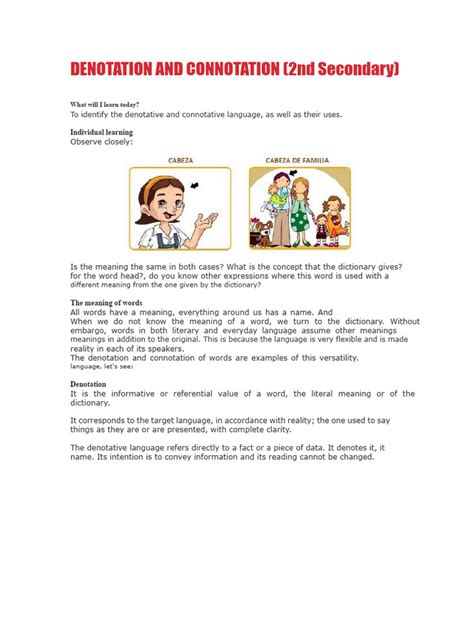 Denotation And Connotation Pdf Semantics Word