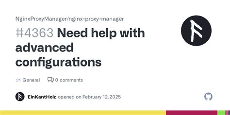 Need Help With Advanced Configurations · Nginxproxymanager Nginx Proxy Manager · Discussion