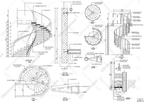 室内旋转楼梯大样详图 Cad施工图施工图下载 施工图室内旋转楼梯大样详图 Cad施工图下载 施工图室内旋转楼梯大样详图 Cad施工图免费下载 建e室内设计网