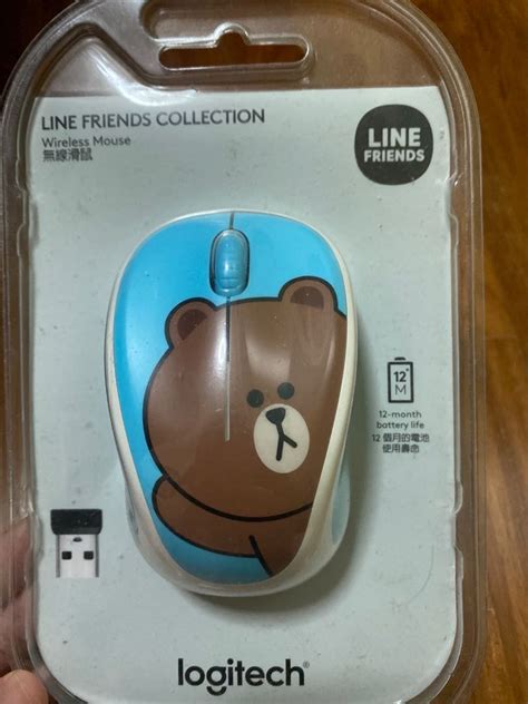 Logitech Line Friends Wireless Mouse Computers Tech Parts Accessories Mouse Mousepads