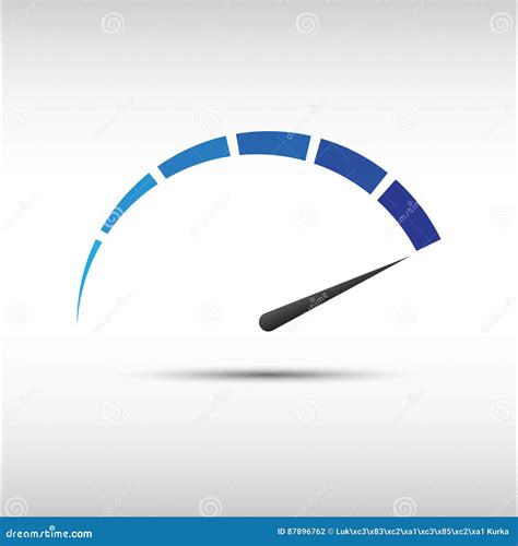 Speedometer Icon Vector Tachometer Illustration Sign Measuring Device Symbol Display With