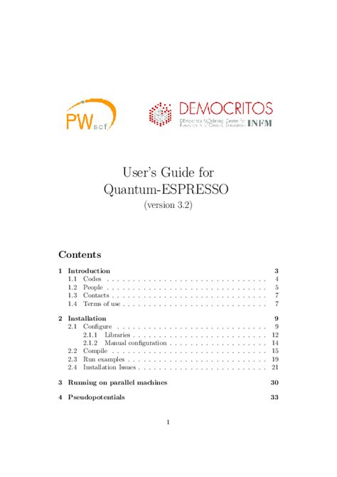 Pdf Users Guide For Quantum Espresso