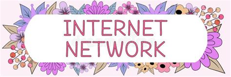 Hand Writing Sign Internet Network Word Written On Connects Computers