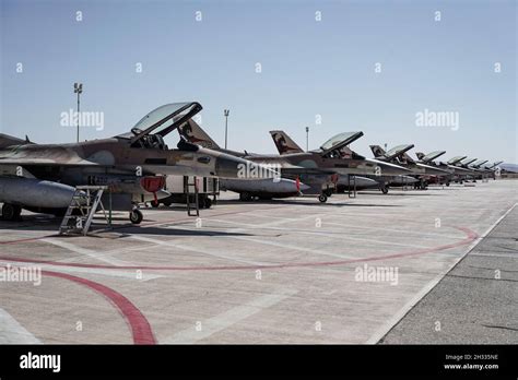 Ovda Airbase Israel 24th Oct 2021 Fighter Jet Pilots Take Part In