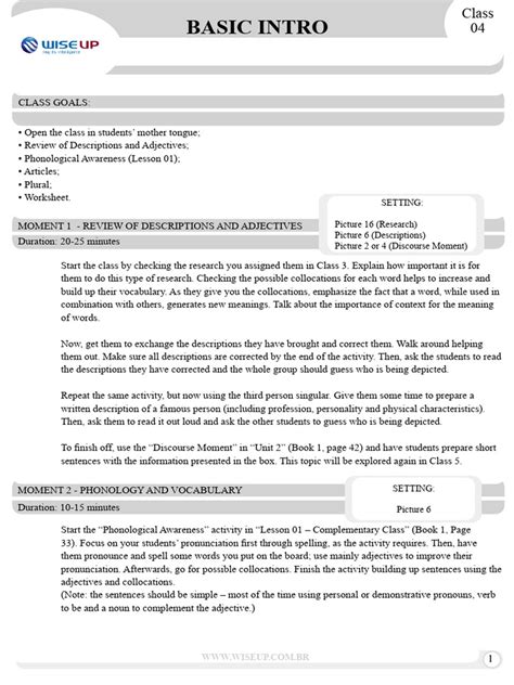 Basic Intro Class Iv Pdf Grammatical Number Plural