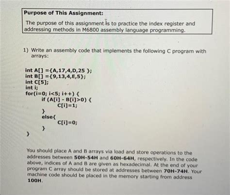 Solved Purpose Of This Assignment The Purpose Of This