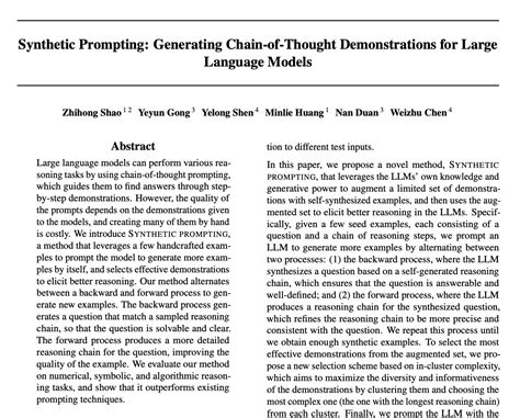 Ak On Twitter Synthetic Prompting Generating Chain Of Thought Demonstrations For Large