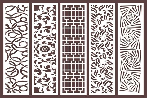 Mdf Board Cnc Router MDF Laser Jali Cutting Design Vector Jali For Graphic Design Corner And