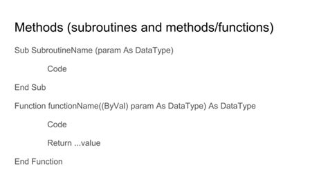 Visual Basics Programing Basics For Begginerspptx Visual Basics Programing Basics For Begginerspptx