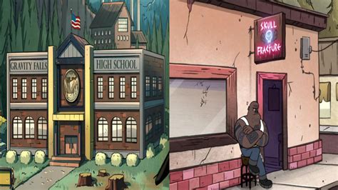 Gravity Falls High School And Bar By Evanh123 On Deviantart