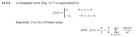 Solved A Triangular Wave Fig Is Represented By Chegg Com