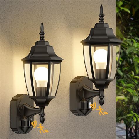 Lamomo Outdoor Wall Sconce 2 Pack Dusk To Dawn Motion Sensor Light 3