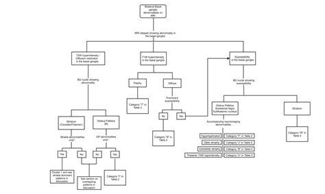 Branching Algorithm To Approach Bilateral Basal Ganglia Abnormalities
