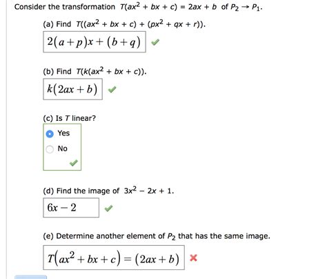 Solved Consider The Transformation Tax2 Bx C 2ax B