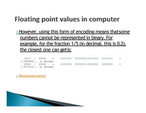 Data Representation Floating Point Ppt Free Download