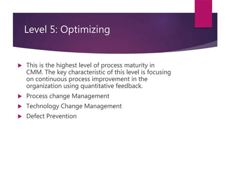 Capability Maturity Model Cmm In Software Engineering Ppt