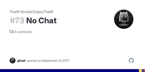 No Chat Issue 73 FiveM Scripts Cops FiveM GitHub