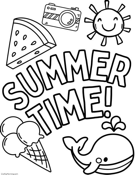 Coloring Pages For Summer Activities