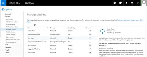 Office365 Showing The In Mail Add In Bar In Outlook Stack Overflow