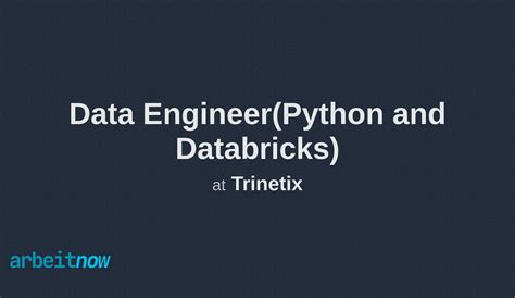 Data Engineerpython And Databricks Job At Trinetix In Berlin