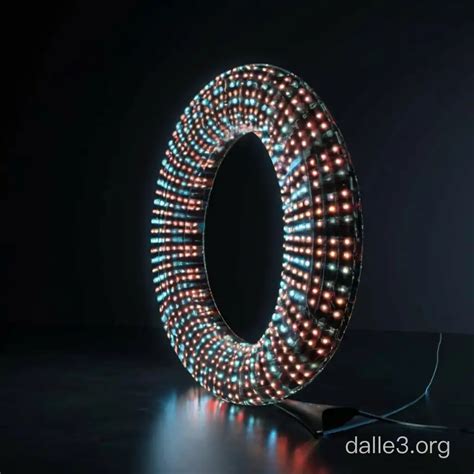 Futuristic Flex LED Display With Dynamic Glow Dalle3 AI